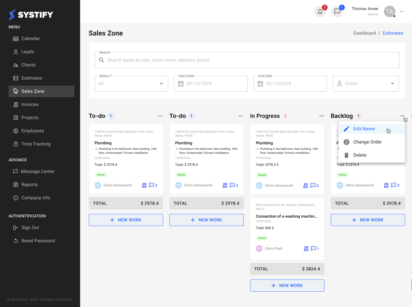 Buy Construction Management Software - Systify